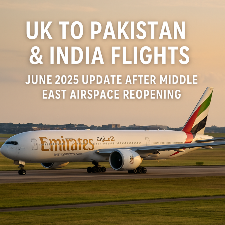 ️ UK to Pakistan & India Flights – June 2025 Update After Middle East ...